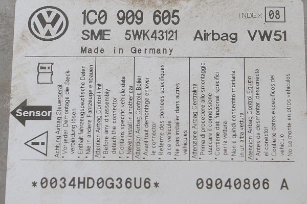1C0909605 : Steuergerät Airbag - Autoparts24
