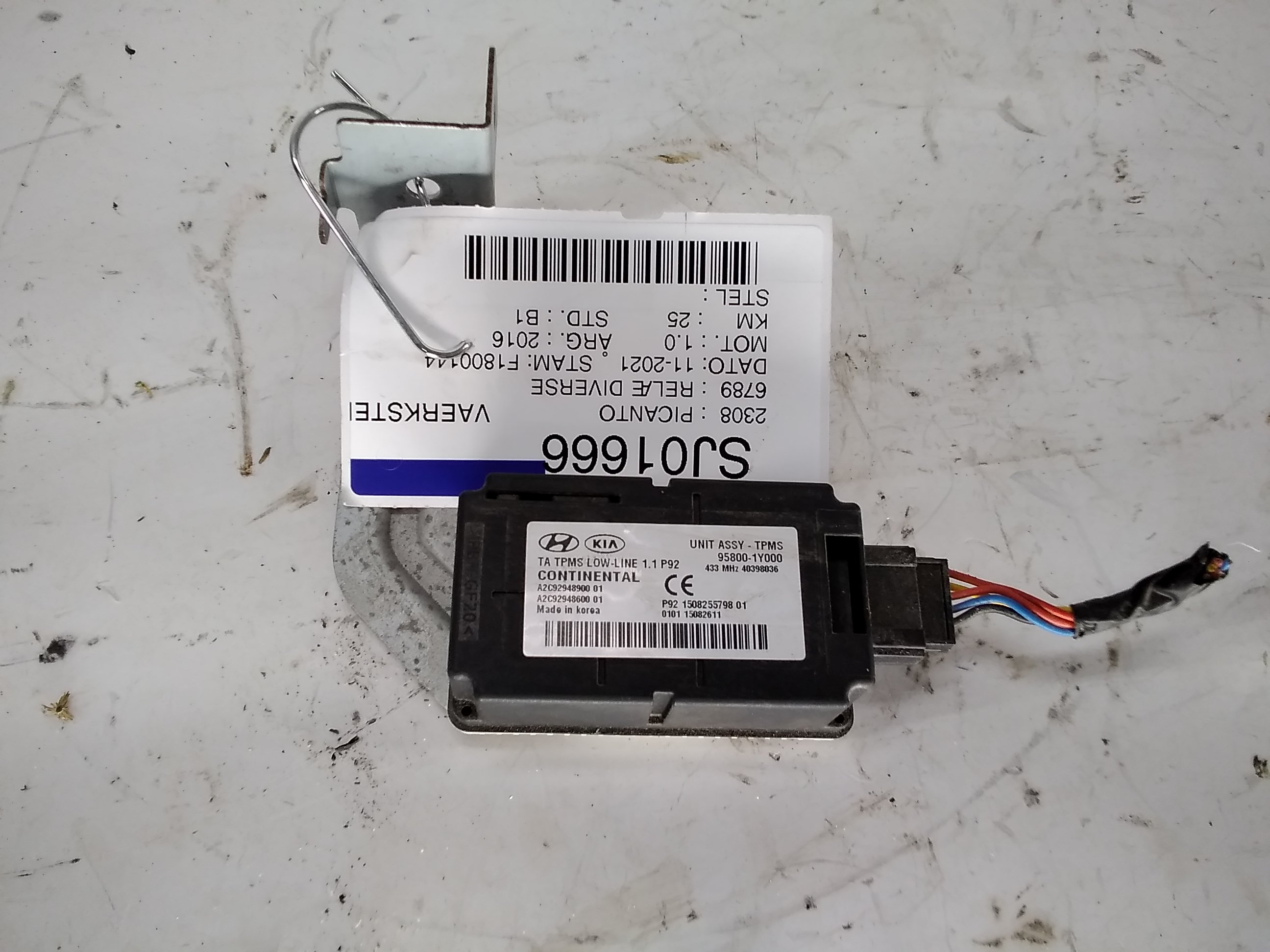 ORIGINALE Diverse Relais KIA PICANTO (TA) 2016