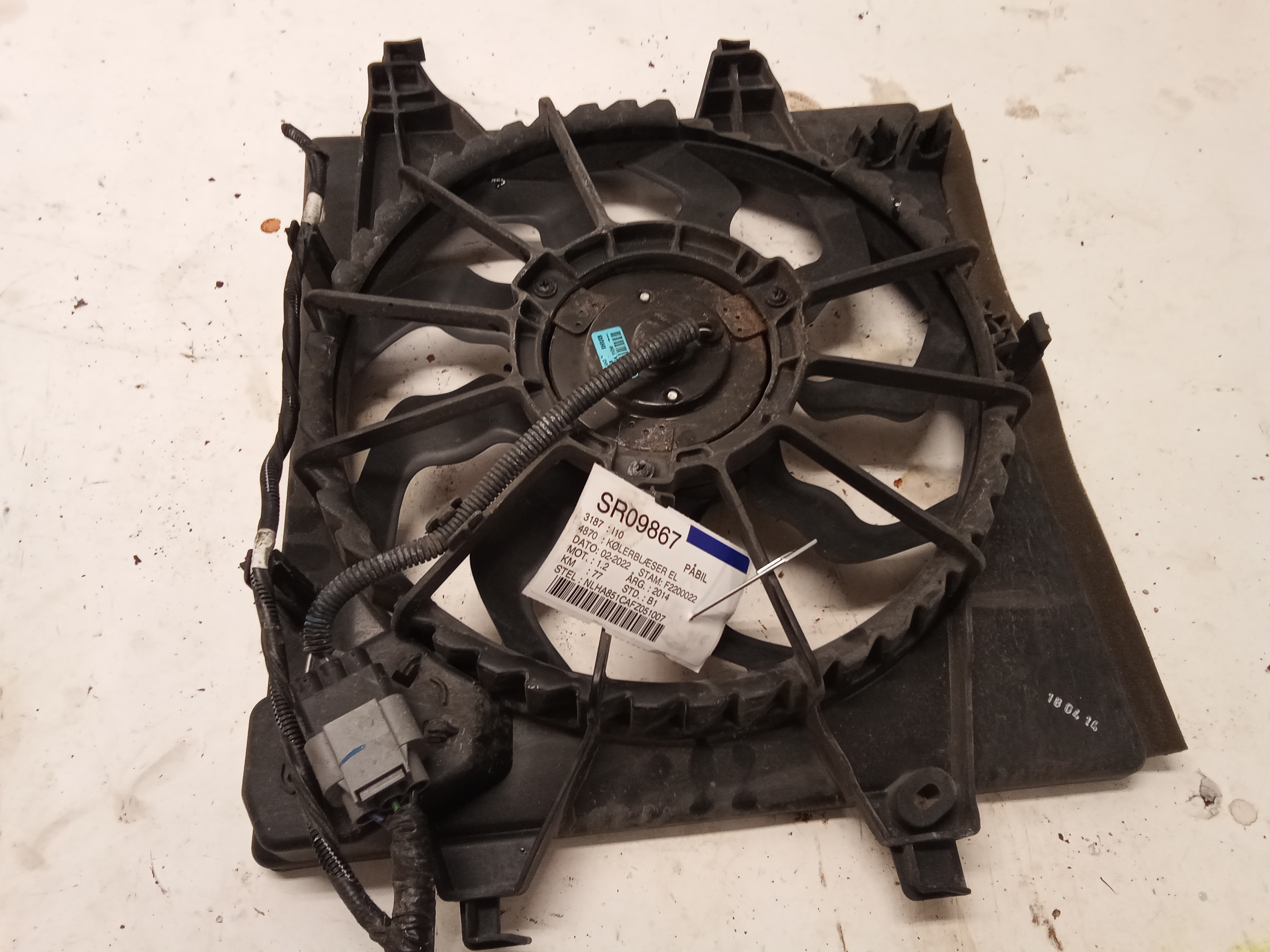 VENTOLA RADIATORE ELETTRICA ORIGINALE HYUNDAI i10 (BA, IA) 2014