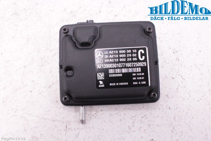 A2139003010 : Sensor radar / aktiv kollisionsbeskyttelse og Kamera ...