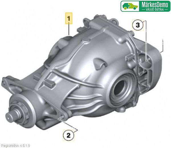 33107584448 : Rear axle assembly lump and Transfer - gear 33107584448 : Rear axle assembly lump and Transfer - gear